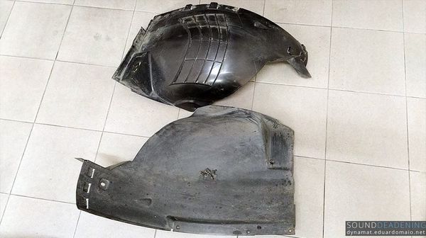 Front wheel wells with MLV - Sound Deadening